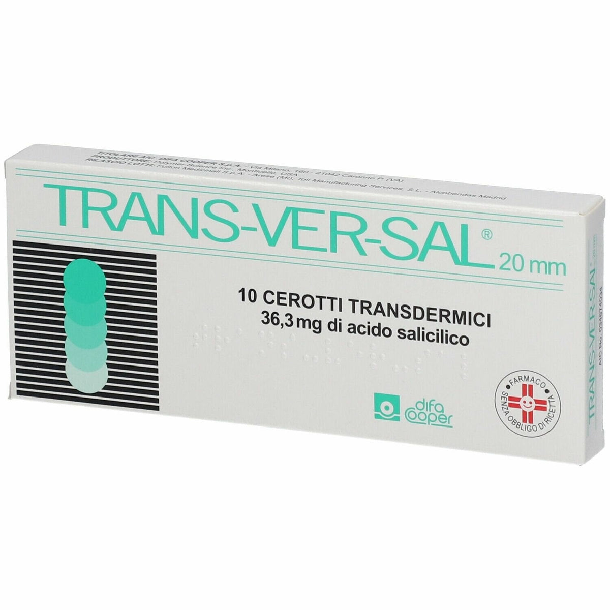 TRANSVERSAL 36,3mg 10 CEROTTI TRANSDERMICI – Santagostino Shop