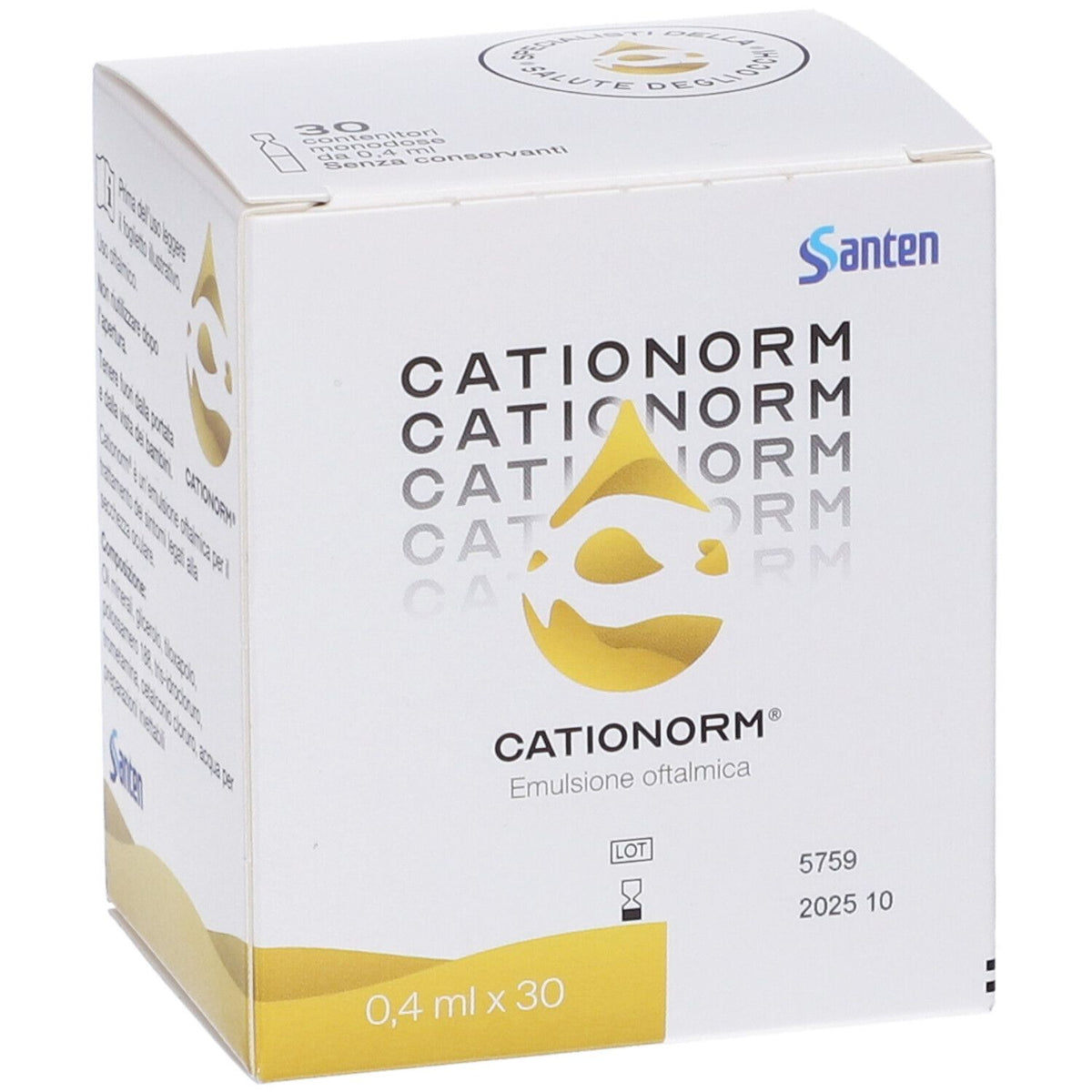 CATIONORM EMULSIONE OFTALMICA 0,4ml x 30 – Santagostino Shop